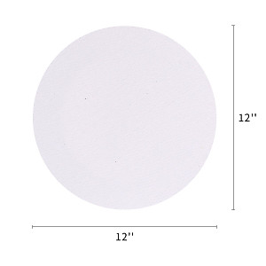 Transon 12inch Artist Round Canvas Primed Stretched Canvas Ready for Painting Pack of 2