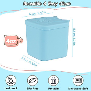 AVAIDave Leakproof Dips Container,4oz Silicone Salad Dressing Container Dipping Sauce Container Compatible with Bento Lunch Box, Snack Condiment Container Dipping Sauce Cups with Lids,2 pcs