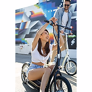EcoSmart SUP Electric Scooter – 16" Air-Filled Tires, Wide Bamboo Deck, 350w High-Torque Hub-Driven Motor, Up to 15.5 mph & 15.5 Miles Range, Rear-Wheel Drive