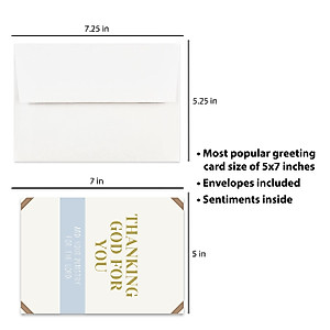 Simply Uncaged Christian Gifts Ministry Appreciation Card (Single Card, 5 x 7 inches, White Envelope Included)