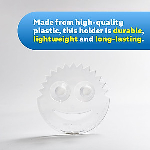 Scrub Daddy Sponge Holder - Daddy Caddy - Suction Sponge Holder for Smiley Face Sponge , Non-Slip Suction Cups, Sink Organizer for Kitchen and Bathroom, Self Draining, Dishwasher Safe - 1ct