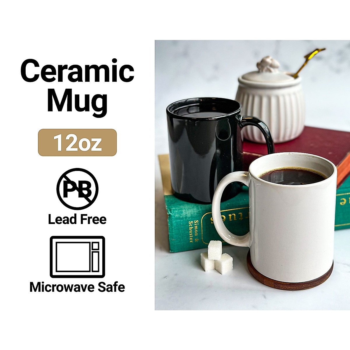 R and R Imports Salton City California Souvenir White Ceramic Mug 2 Pack (White).