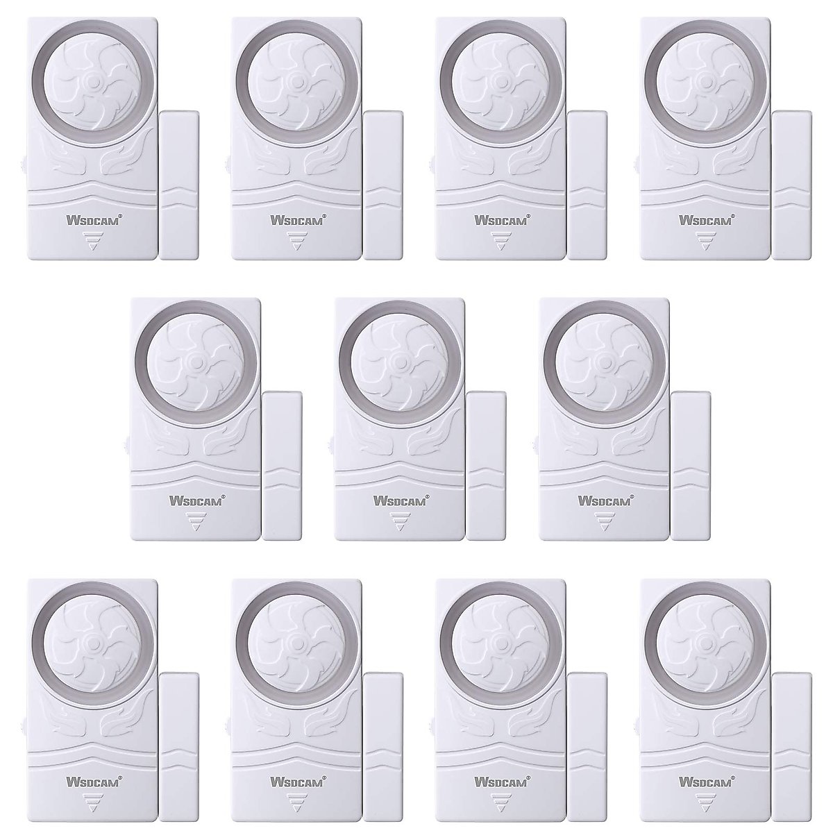 WSDCAM Door and Window Alarm for Home Wireless Alarm Security System Magnetic Alarm Sensor Close Door Reminder Loud 110 dB, 4-in-1 Mode Window Alarms 10 Pack