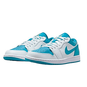 Jordan Nike Air 1 Low Men's Shoes White/Celestial Gold-Aqauatone 553558-174 12