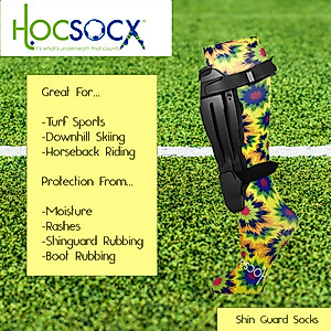 Hocsocx Kapow! Socks Performance Liner Moisture-Wicking Protection for Field Hockey, Ice Hockey, Soccer, and Skiing | Medium