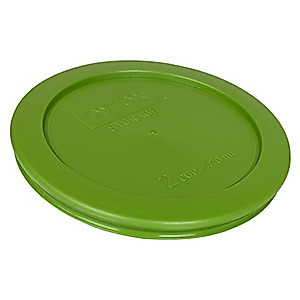 Pyrex 7200-PC 2 Cup Lawn Green Round Plastic Storage Lid, Made in USA