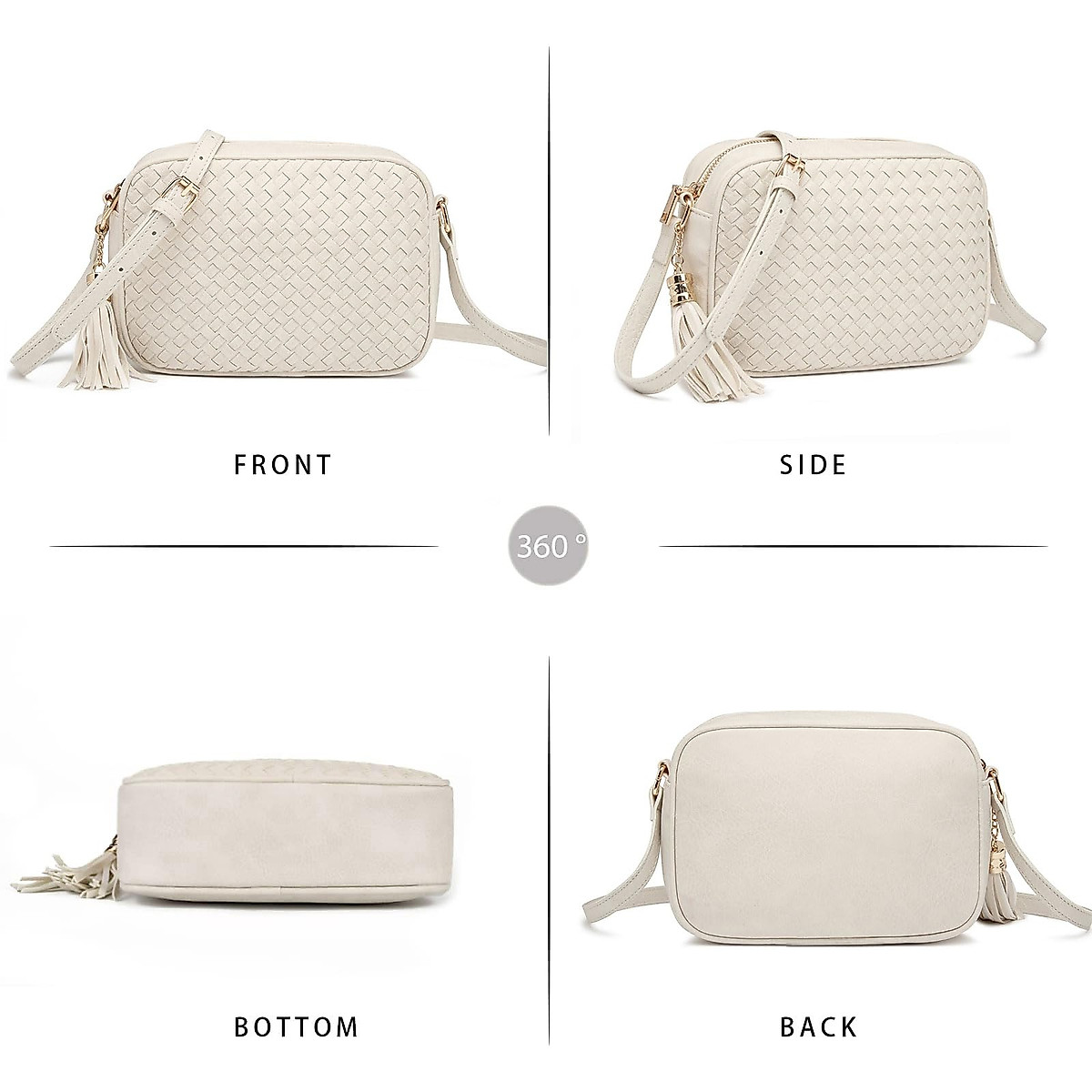 Small Crossbody Purses for Women Trendy Woven Cross Body Bag and Boho Purse,Soft Leather Handbags