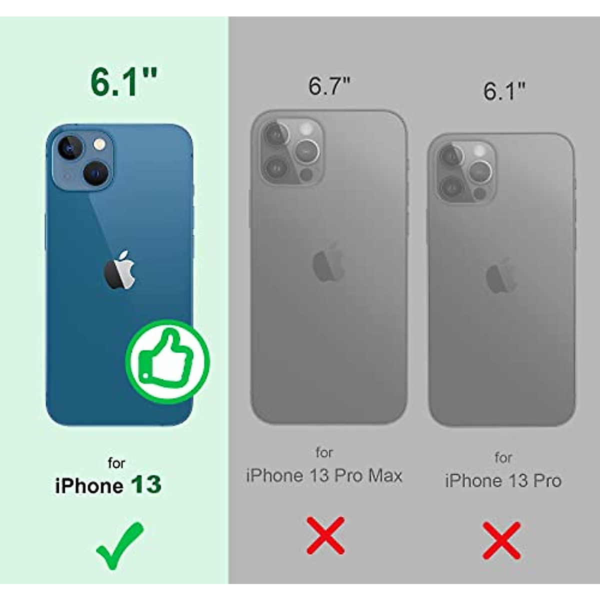 Silverback for iPhone 13 Case with Ring Stand, Women Girls Bling Holographic Sparkle Glitter Cute Cover, Diamond Ring Protective Phone Case for iPhone 13 6.1'' - Purple