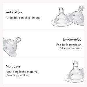 Twistshake Anti Colic Teat Nipples - Premium Quality Baby Nipples for a Comfortable Feeding Experience - Suitable for 2+ Months, 2 Count (Pack of 1)