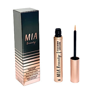 MIA Beauty Eyelash Growth Enhancer Serum Grows Longer Eyelash, Eyebrow Boosts, Healthier Lash And Thicker Lashes Natural Eyelashes Premium Eyebrows Enhancing Luscious Lashes, Serum, 1.0 Count