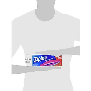 Ziploc Quart Food Storage Bags, Stay Open Design with Stand-Up Bottom, Easy to Fill, 24 Count