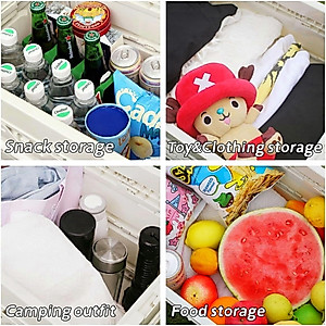 SHIDIAN Folding Storage Camping Box with Wooden lids, 5 Sides can be Opened,Trunk Organizer for Outdoor Picnic, Car,Camping Essential(60L)