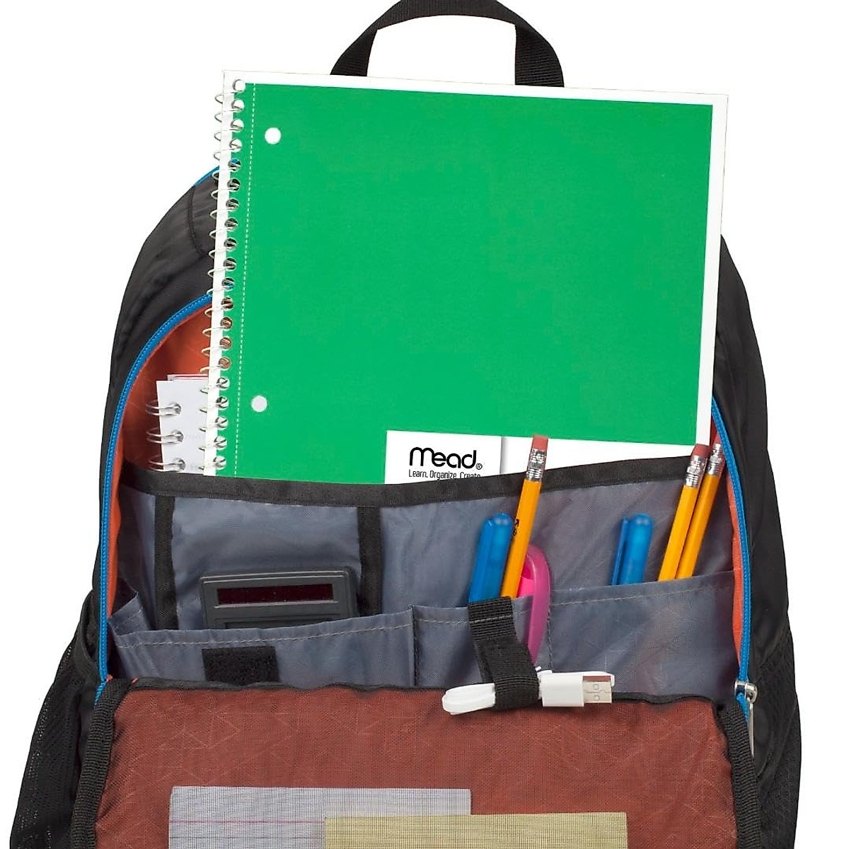 Mead Spiral Notebooks, 6 Pack, 1-Subject, Wide Ruled Paper, 10-1/2" x 8", 70 Sheets per Notebook, Assorted Colors (73063)