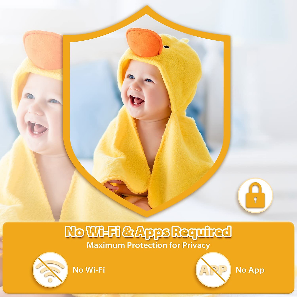 Dr.meter Baby Monitor with 2 Cameras: 4.3'' LCD Screen Audio and Video Baby Monitor with 2X or 4X Zoom, Night Light, 2-Way Talk, Remote Pan-Tilt-Zoom, VOX Mode Infrared Night Vision - No WiFi