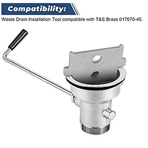 017670-45 Waste Drain Installation Tool Fit For Commercial Sink Drains/Service Plumbing, used to Wastewater Drain Installation/Removal Tool Bathtub Shower Drains Accessories Replacement Parts (2 Pack)