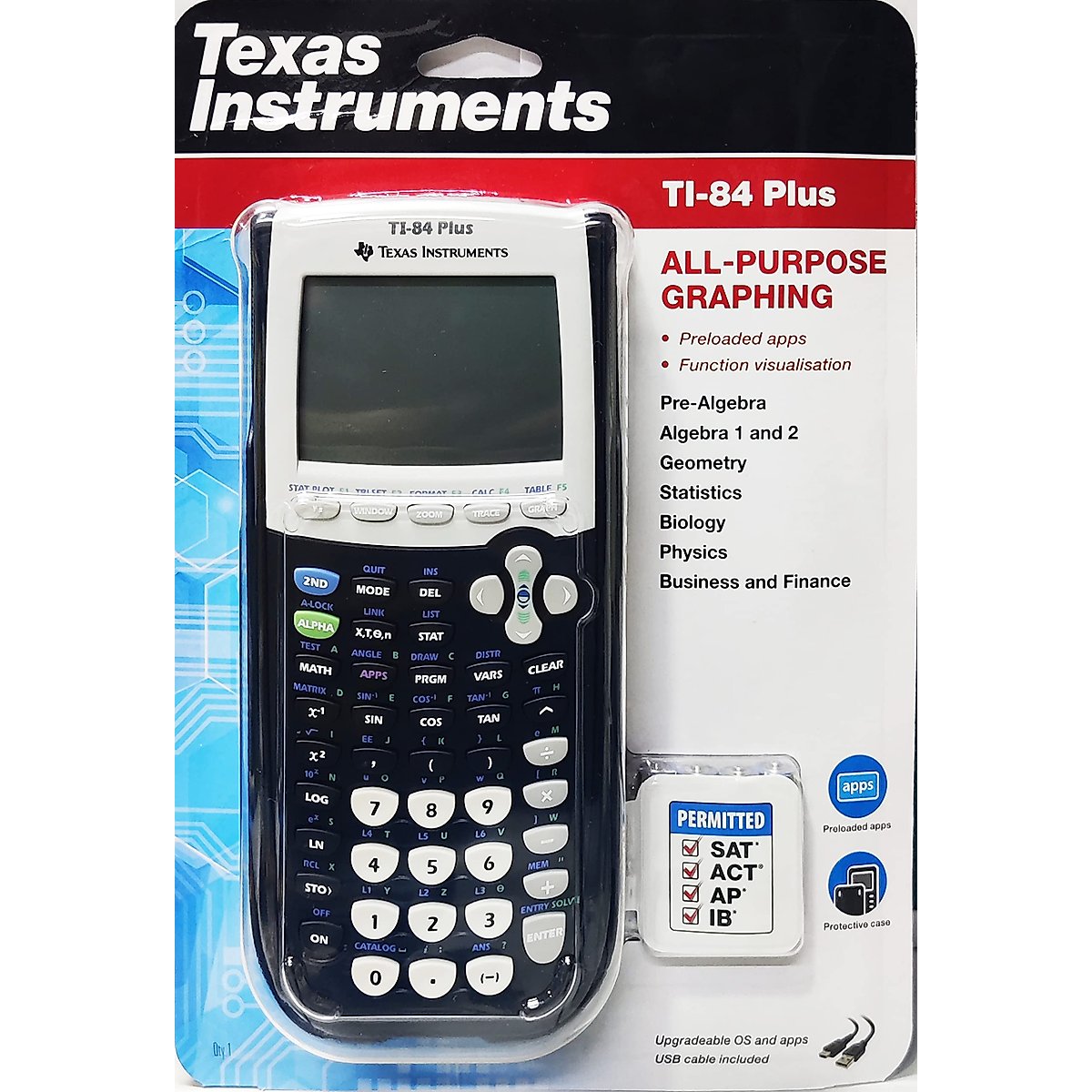 Texas Instruments TI-84 Plus Graphics Calculator, Black