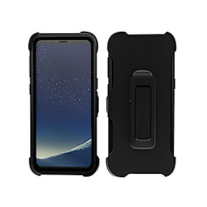 Samsung Galaxy S8 Plus Case, ToughBox® [Armor Series] [Shockproof] [Black] for Galaxy S8 Plus Case [with Holster & Belt Clip] [Fits OtterBox Defender Series Belt Clip Cover]