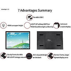 Light Board A3, 16.6×12.6inchs Light Pad, Side Button Design, 9 Levels/Stepless Dimming, Super Bright Light Box Widely for Tracing, Drawing, Weeding Vinyl, Diamond Painting etc