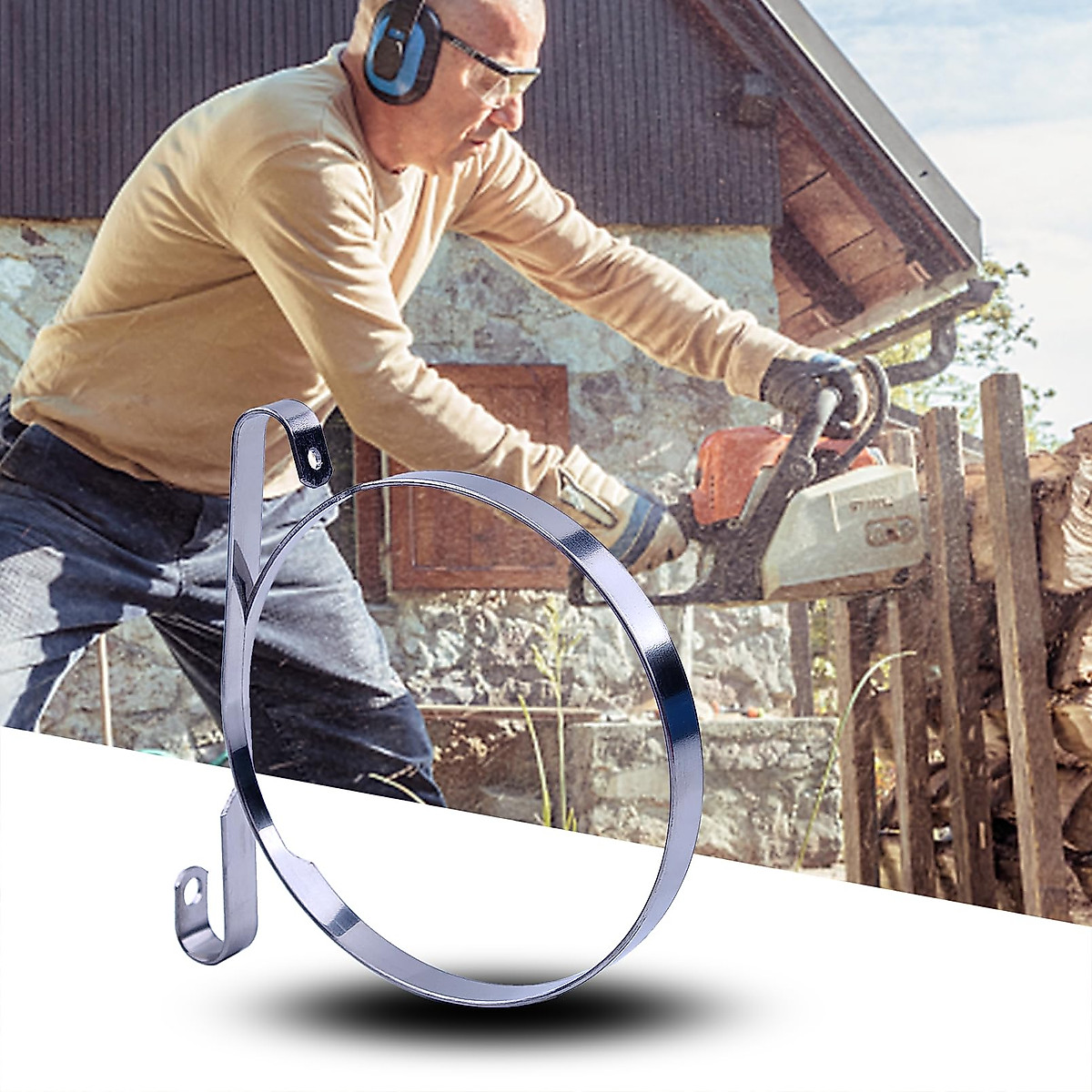 Adefol Chain Brake Band for Husqvarna 340 345 359 346XP 445 450 455 E Rancher 460 461 Chainsaw 537043001 Assembly