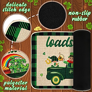 Tieshankao St Patricks Day Gnome Doormat Decorations-Shamrock Leprechaun Lucky Door mat Rug Irish Saint Patty's Decor for The Home Bathroom