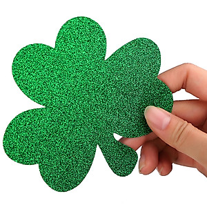 jollylife 12PCS St. Patrick’s Day Shamrock Decorations - Lucky Irish Party Hanging Ornaments Garland Cutouts