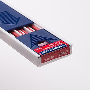 Staedtler Mars Carbon Lead, 2mm, Red, 12 Lead