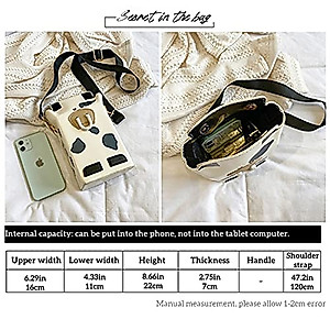Cow Print Bag Milk Box Purse Cow Pattern Crossbody Shoulder Bag Cute Phone Pouch Wallet for Women Girls