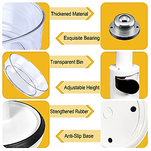 2 Tier Lazy Susan Turntable Organizer, 11 Inches Height Adjustable Spice Rack for Kitchen Cabinet, Countertop, Bathroom, Makeup, Pantry Organization and Storage with 4 Removable Bins