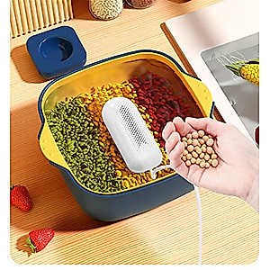 Fruit and Vegetable Washing Machine, Protable Food Purifier Remove Pesticide Residues Fruit Vegetable Washing Machine Food Household Travel (Color : White)