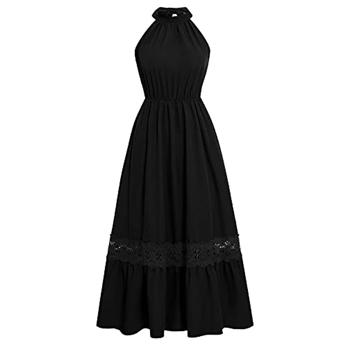 Sundresses for Women, Mexican Dress Women Country Dresses to Wear with Boots Summer Vestido Corto Sin Mangas para Mujer White Floral Dresses Long Sleeve Cocktail Dresses Wedding (XL, Black)