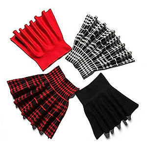 storeofbaby Little Girl Plaid Tutu Pettiskirt Skirt for Party 11-12 Years, Black Red