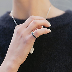 3.50mm Sterling Silver Black Cubic Zirconia Luxury Eternity Band (8)