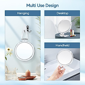 B Beauty Planet 30X Magnifying Mirror, Magnifying Mirror with Stand and Tweezers, Handheld Mirror with 30X/1X Magnification, Compact Mirror for Traveling, 30X Makeup Mirror for Pluck Eyebrows