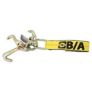 Qty. 2, BA Products 38-100-S-x2, 8' Auto Tie Down Strap w/ R, T, Mini J Cluster Hook for Rollback, Wrecker, Car Hauler, Trailer