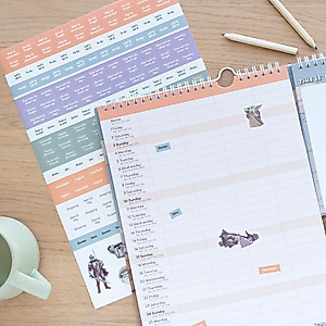 Grupo Erik Star Wars The Mandalorian Wall Calendar 2024 | Monthly Planner 16 Months Sep 2023 - Dec 2024 | 11.8 x 13.4 inches / 30 x 34 cm | Mandalorian Gifts | With Stickers/Pen/Shopping List