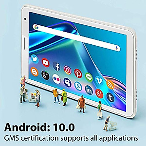 AOYODKG Android Tablet 8 Inch, Android 10 Tablets, 3GB RAM +32GB ROM, Quad Core,1280x800 HD IPS Display, WiFi Version Reading Tablet PC, Bluetooth 5.0, TF 128G Expansion [AYO-Silver]