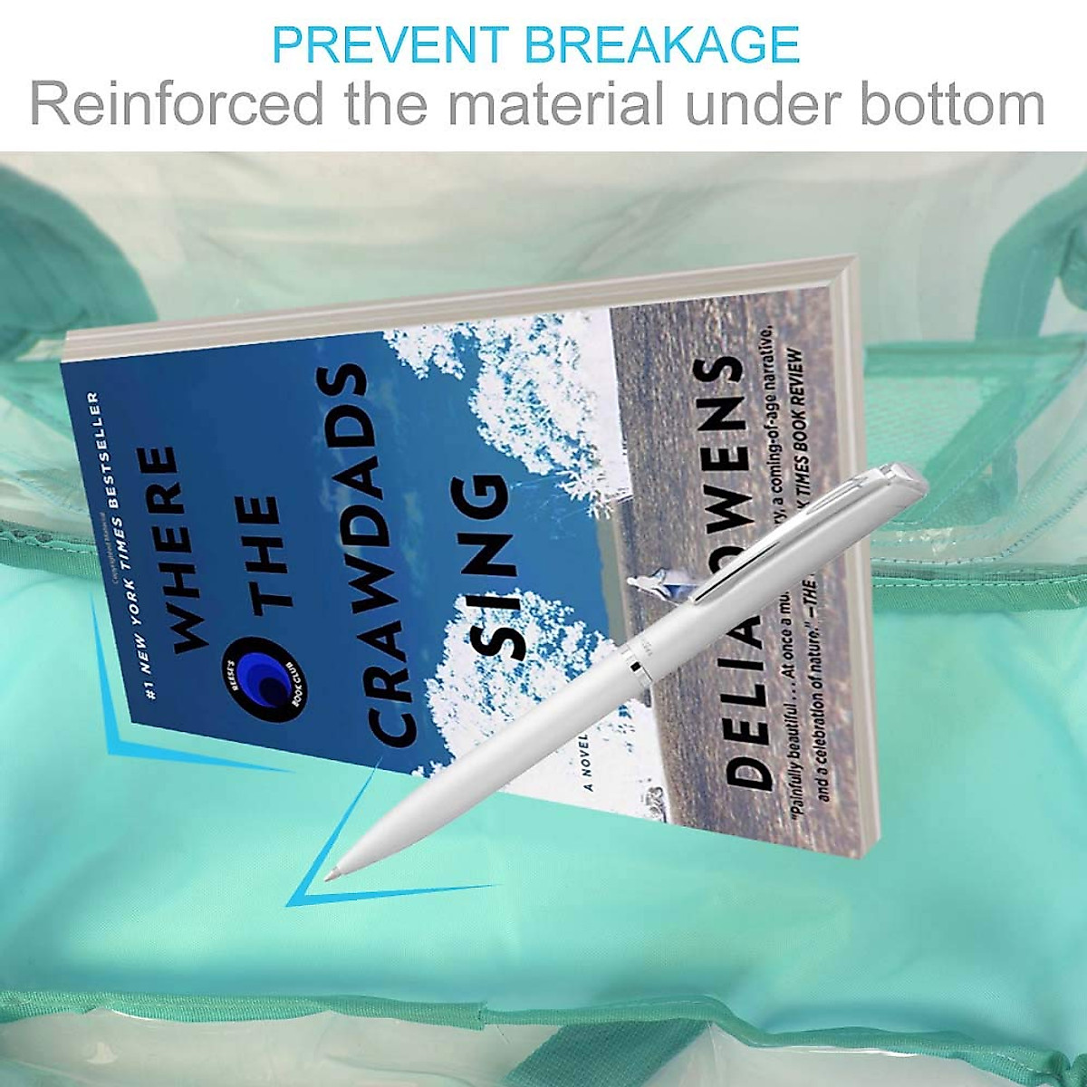 Clear Backpack, Heavy Duty PVC Transparent Bookbag, Waterproof See Through Backpacks for Women - Green