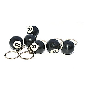 BeeSpring 8 Ball Keychain Creative Key Chain Diameter 0.98 In