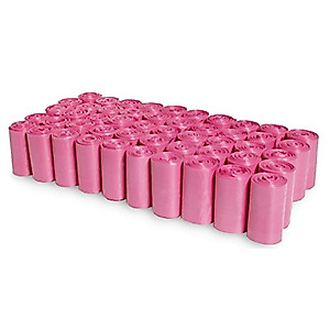 Pink Poop Bags - 1000 Count Dog Waste Bags, Cat Litter Bags