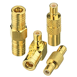 Eightwood SMB to SMB Adapter Conversion Kit 4pack, SMB Male/Female to Male/Female Adapter for Satellite Sirius XM Radio Antenna