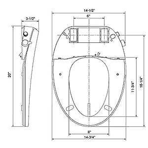 Gele WB002 Elongated Smart Toilet Bidet Seat, Non-electric, Slow Close Seat & Lid, Dual Nozzle, Easy Installation & Clean, Adjustable Spray Pressure, fit most toilets, Kohler, Toto, American Standard