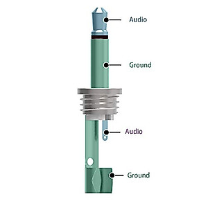Ancable 10-Pack TS Mono Male Plug 1/8" 3.5mm Solder Type DIY Audio Cable Connector