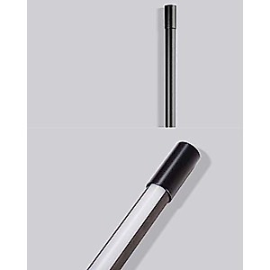 LAKIQ Modern Linear Standing Floor Lamps Living Room Black LED Floor Light with Plug for Reading Bedroom(Warm Light)