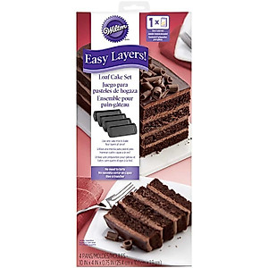 Wilton Easy Layers! 10 x 4-Inch Loaf Cake Pan Set, 4-Piece