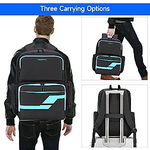 Deegotech Gaming Backpack Fit for PS5, Protective Travel Carrying Case Bag Compatible with Playstation 5 Console Game Storage Bag with Multiple Pockets Fit for PS5 Disc/Game Cards/Laptop