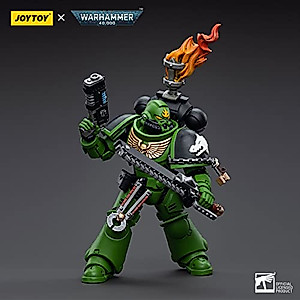 JOYTOY 1/18 Action Figures Warhammer 40K Mecha Model Salamanders Assault Intercessors Sergeant Tsek'gan
