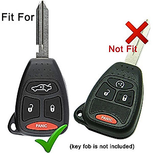 Coolbestda Key Fob Cover Keyless Remote Case Protector Accessories for Chrysler 200 300 PT Cruiser Dodge Charger Magnum Durango Jeep Grand Cherokee Commander Liberty OHT692427AA