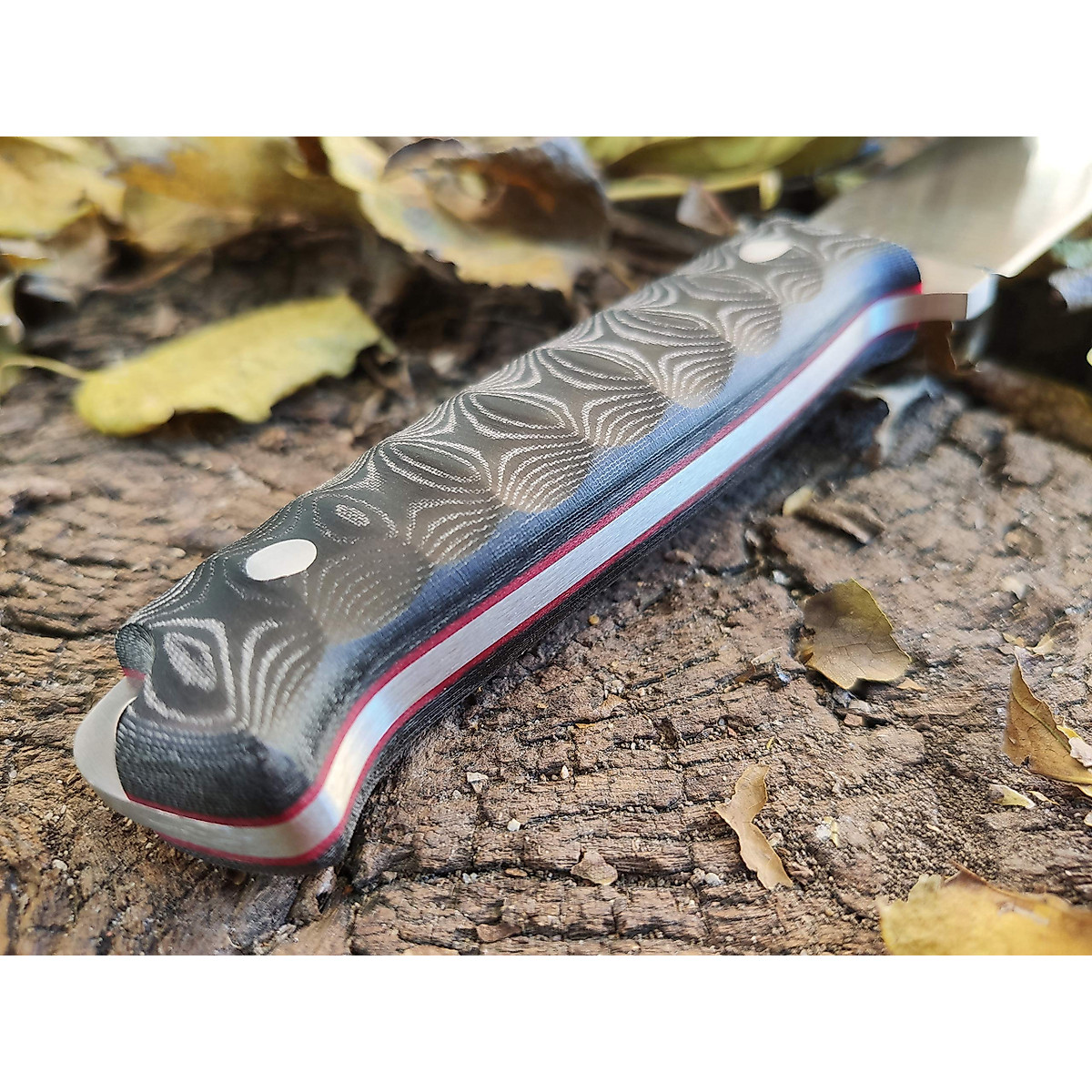 JEO-TEC nº3 Bushcraft Survival Knife | Full Tang Fixed Blade Outdoor Camping Utility Hunting Knife in Nylon Sheath | MOVA Steel | Gift for Him