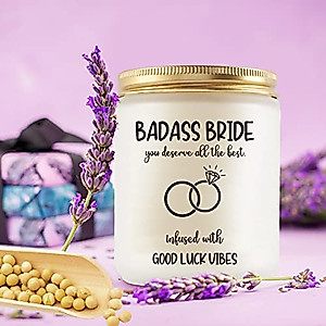 LAMIVEENLA Wedding Gifts Scented Candle Lavender - Cool Bride Gifts Bridal Shower Gift Engagement Gift for Women Bride to Be Gifts Bachelorette Gifts for Bride Soy Candle 7.4oz