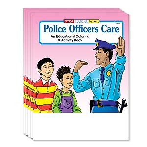 ZOCO - Police & Law Enforcement Educational Coloring Books (25 Bulk Pack, Without Crayons) - Bulk Giveaways for Kids